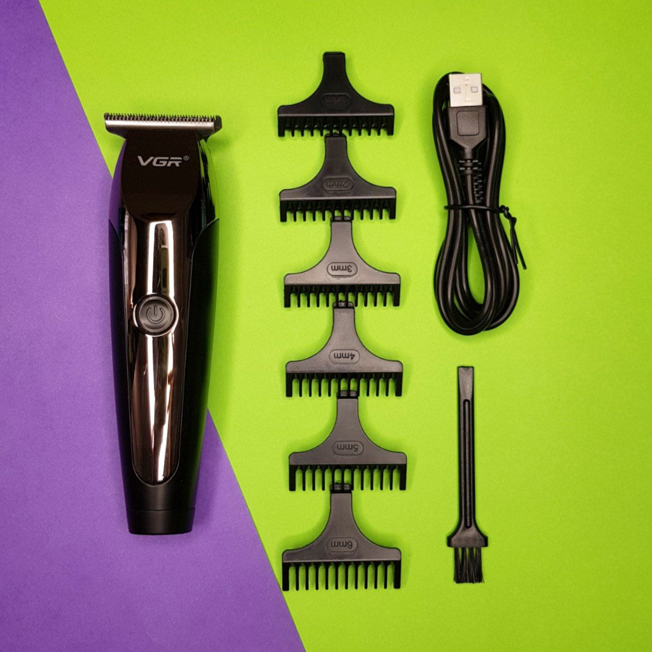 ماشین اصلاح موی وی جی آر VGR مدل V-059 با پک کامل (سر، صورت و بدن)